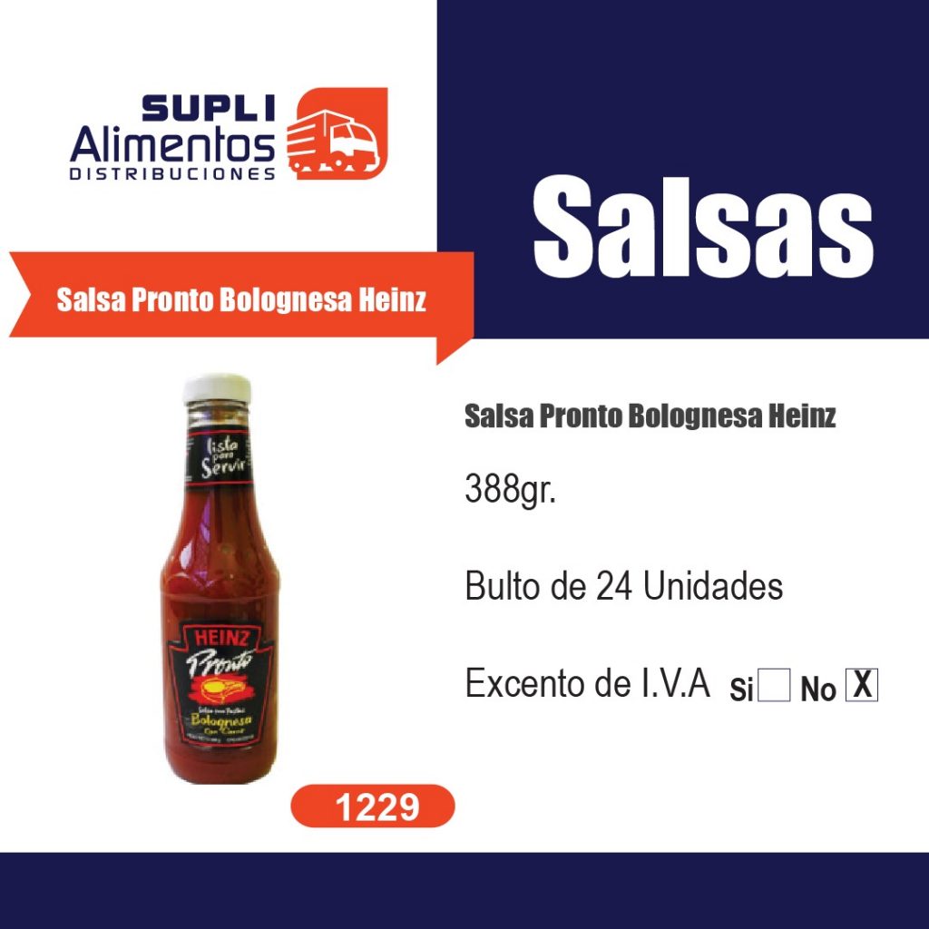 SALSA PRONTO BOLOGNESA HEINZ – Grupo Torres